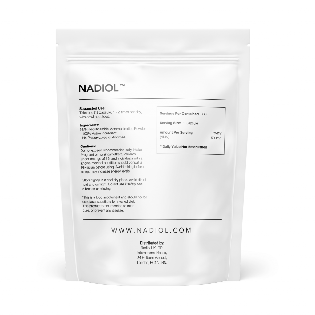 NMN Capsules 500mg | Bulk NMN 366 Capsules | NADIOL™